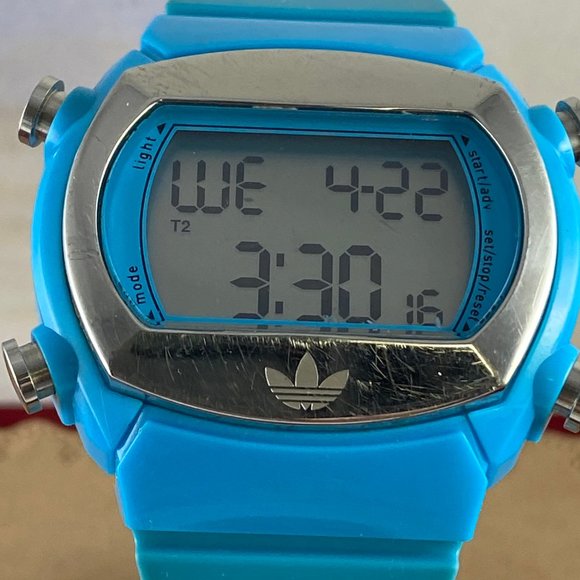 adidas | Accessories | Adidas Blue And Silver Sports Watch | Poshmark
